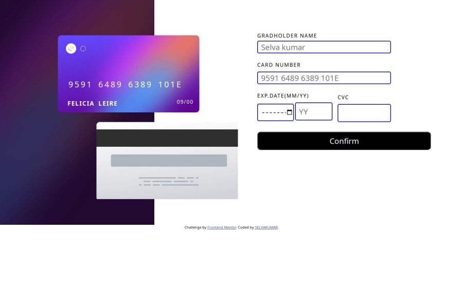 Frontend Mentor Interactive Card Details Form File Coding Challenge