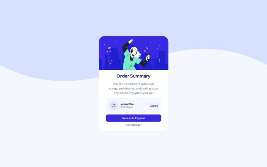 Frontend Mentor | Order Summary Card Component coding challenge solution Frontend Mentor | Order Summary Card Component coding challenge solution