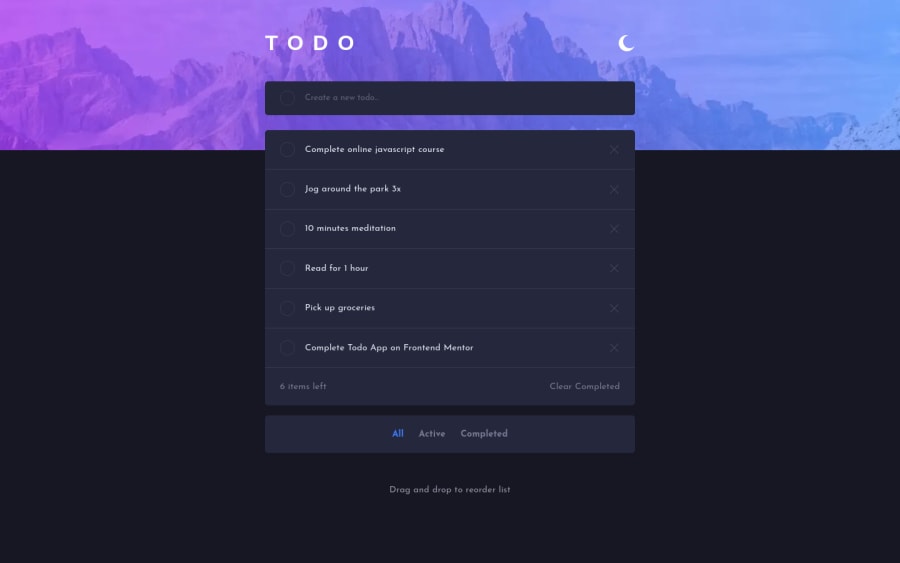 Frontend Mentor Todo App Using Nextjs Typescript And Mui Coding