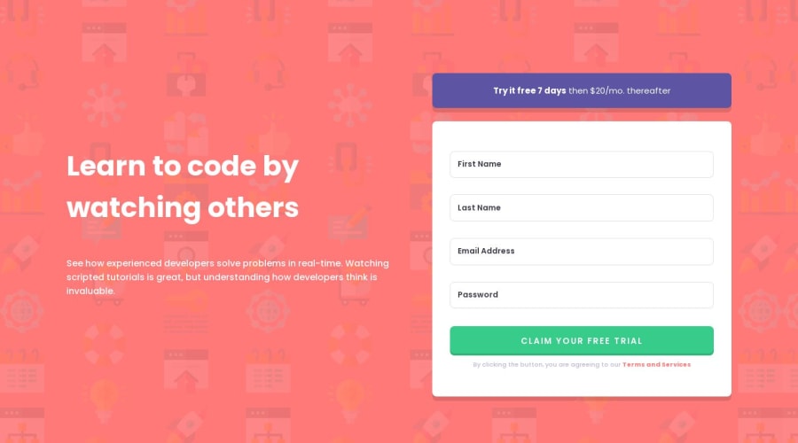 Frontend Mentor Intro Component With Signup Form Coding Challenge Solution