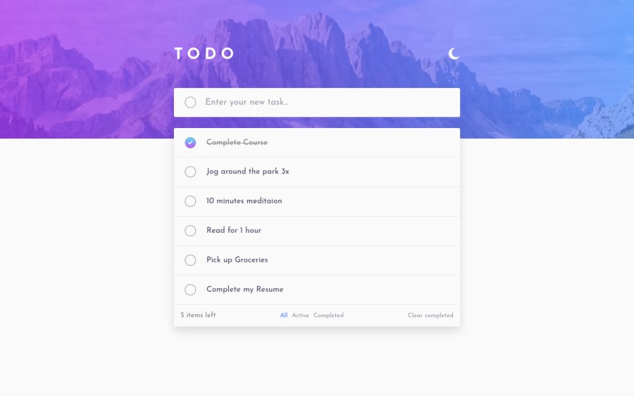 Frontend Mentor To Do List With Theme Switcher Coding Challenge Solution 6290