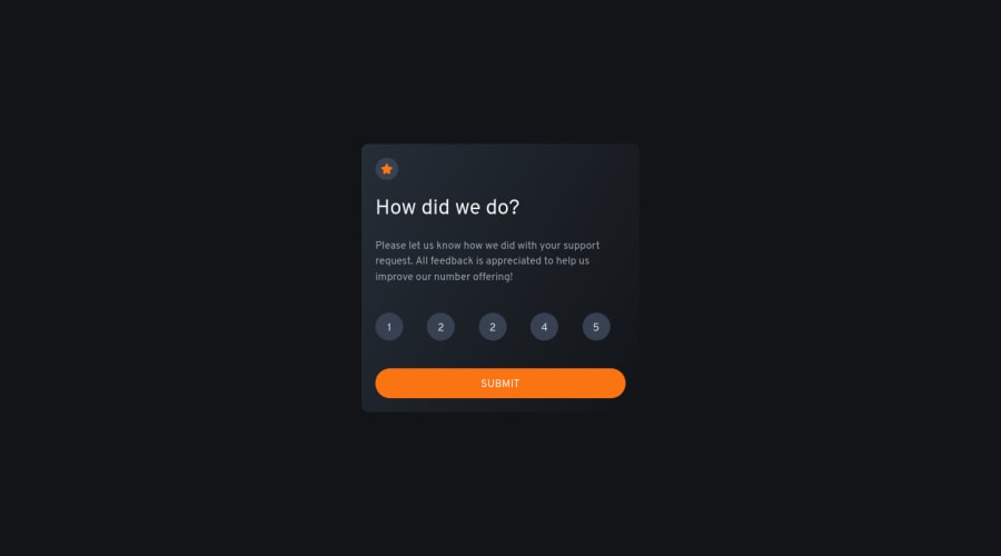 Frontend Mentor Interactive Rating Component React Js Coding Challenge Solution