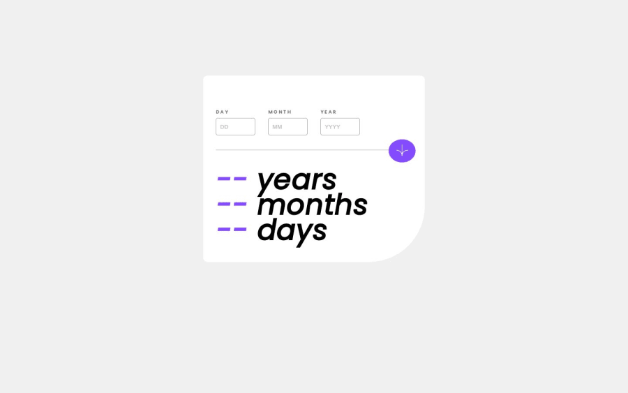 Frontend Mentor Responsive Age Calc Using Css And Logic