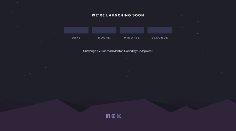 Frontend Mentor Launch Project Countdown With Html Css And Javascript Coding Challenge Solution