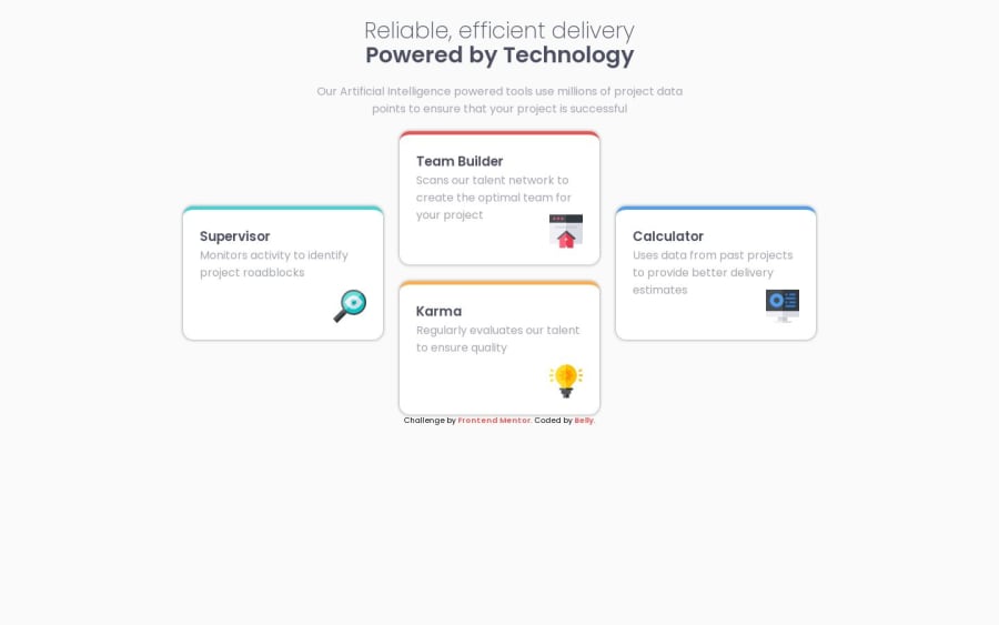 Frontend Mentor Four Card Feature Section Coding Challenge Solution