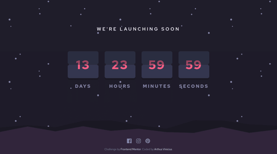 Frontend Mentor Responsive Countdown Page Using Html Css React And Babel Coding Challenge