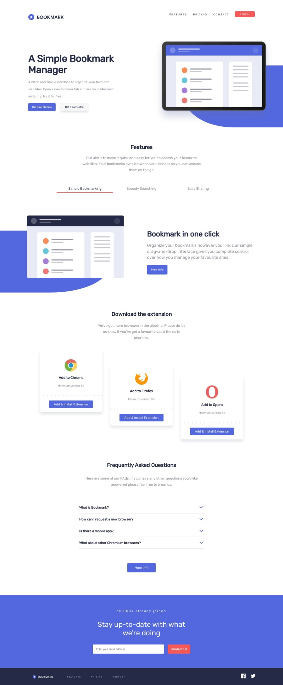 Frontend Mentor | Bookmark landing page (html, css, javascript) coding ... Frontend Mentor | Bookmark landing page (html, css, javascript) coding ...