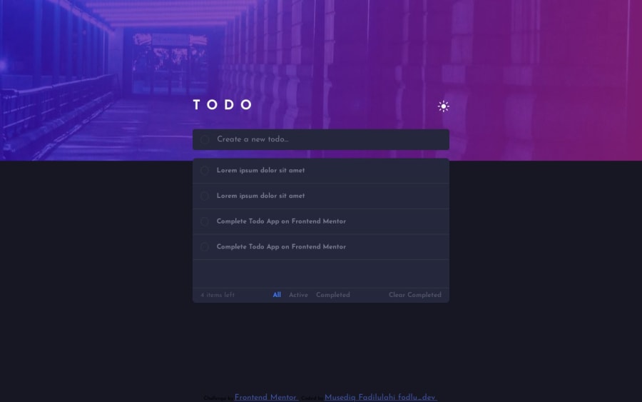Frontend Mentor A Todo Responsive Web App Coding Challenge Solution