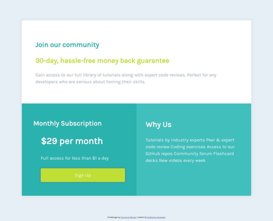 Frontend Mentor Html Css Challenge Coding Challenge Solution