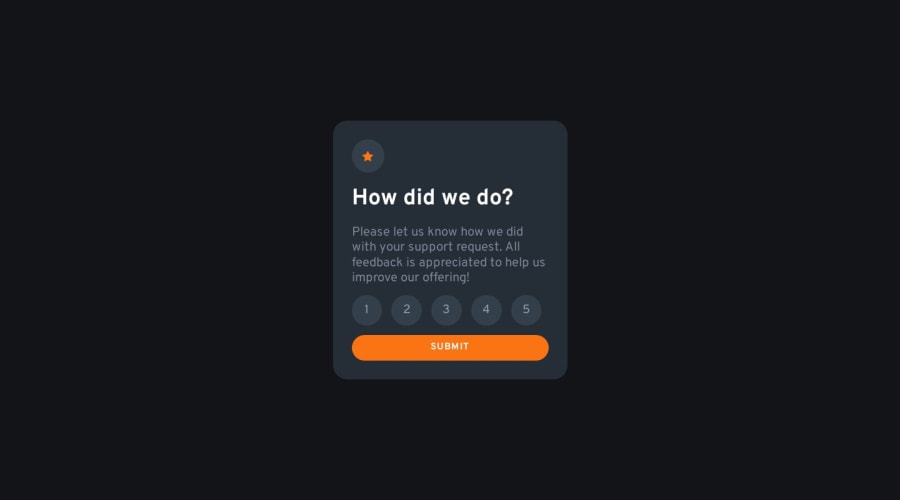 Frontend Mentor Interactive Rating Component Using Html Css And