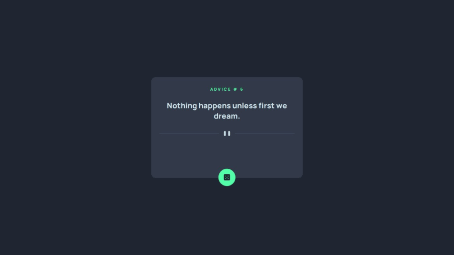 Frontend Mentor Advice Generator App Using Html Css Js Api Coding Challenge Solution