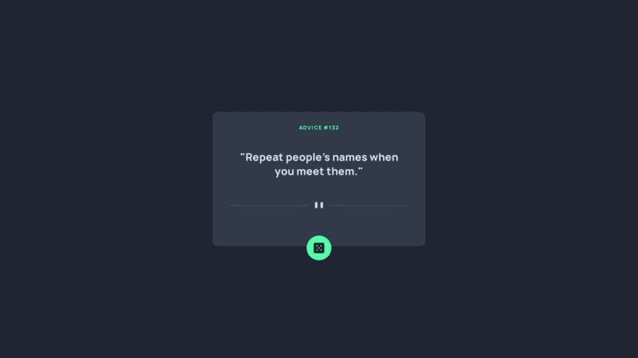 Frontend Mentor Advice Generator App Tailwindcss And Api Coding