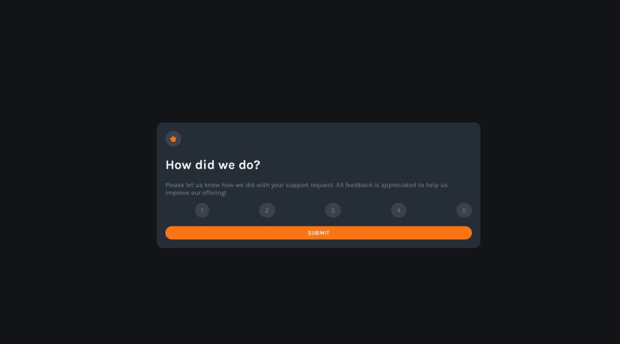 Frontend Mentor Interactive Rating Component Challenge Coding Challenge Solution