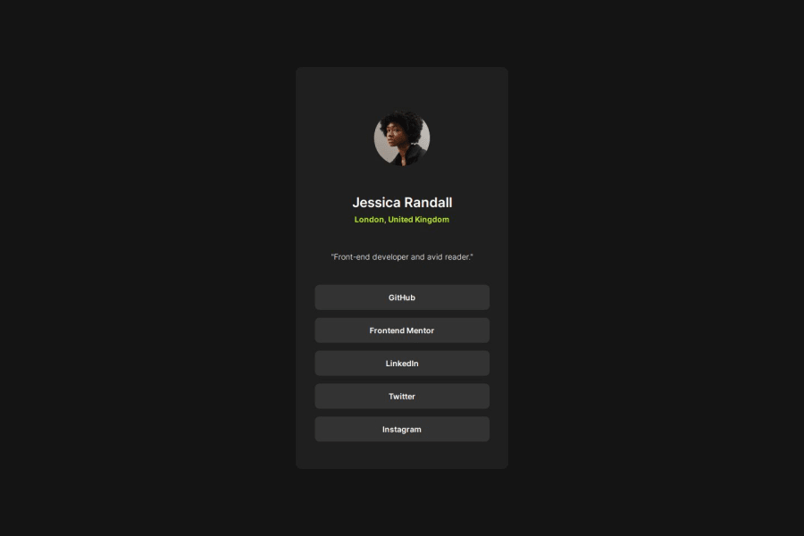 Frontend Mentor Social Links Profile With Vuejs Coding Challenge Solution