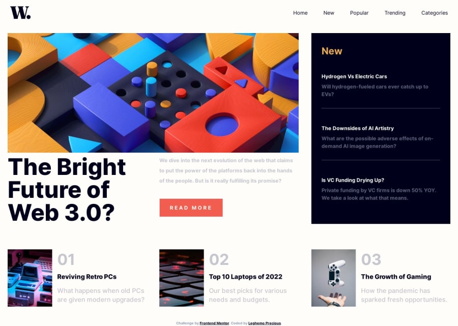 Frontend Mentor Responsive Mobile First Design Using React And