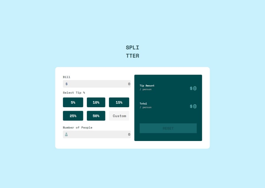 Frontend Mentor Tip Calculator With React Js Sass Coding