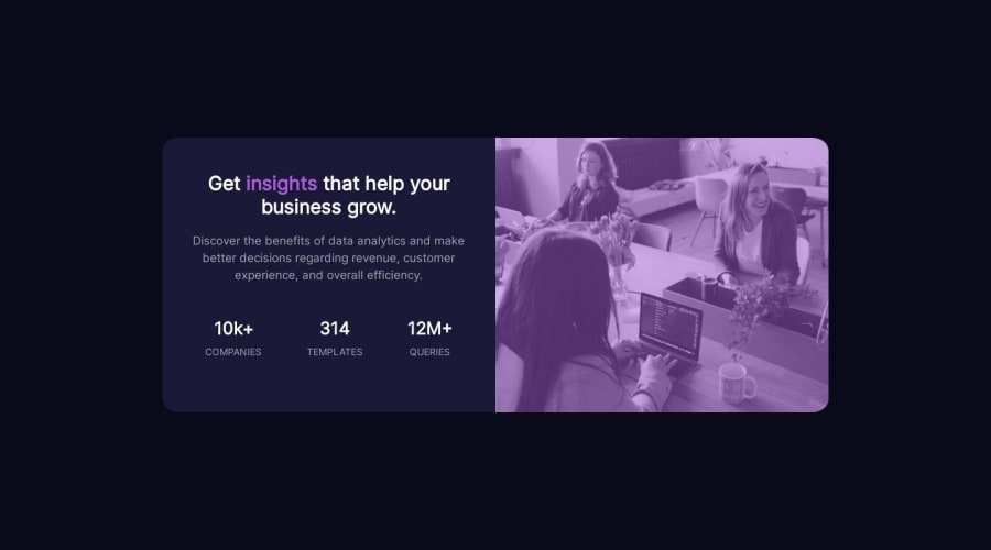 Frontend Mentor Stats Preview Card Component Using Grid For Desktop