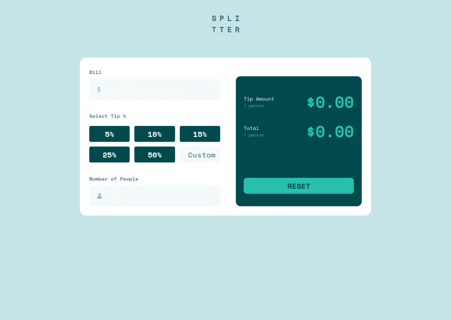 Frontend Mentor Tip Calculator App Built With React Js Coding