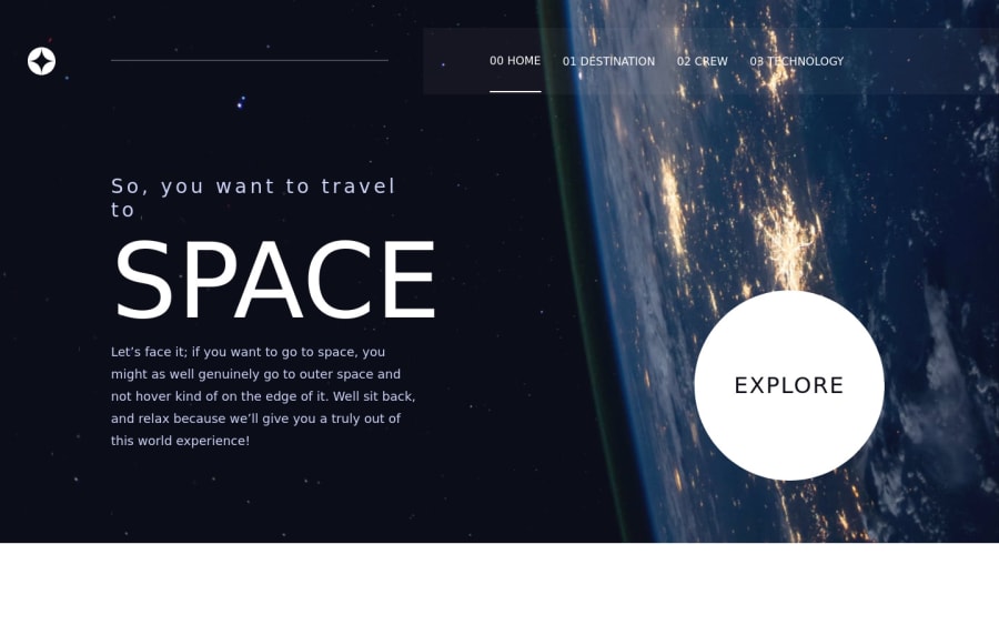 Frontend Mentor A Responsive Space Tourism Website Using Reactjs And