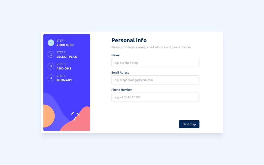 Frontend Mentor Mutlistep Form Using Nextjs13 Typescript Zustand