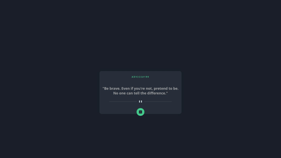 Frontend Mentor Advice Generator Using Html Css Js Coding Challenge