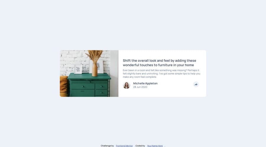 Frontend Mentor Article Preview Using Css And Js Coding Challenge 3918