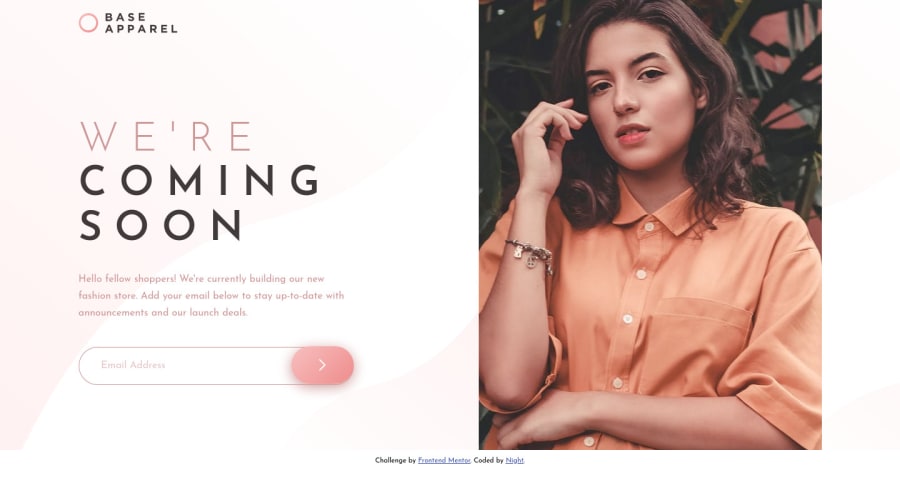 Frontend Mentor Base Apparel With Html Css And Js Coding Challenge Solution