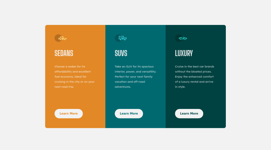 Frontend Mentor 3 Column Preview Card Component Using Html And Css Coding Challenge Solution