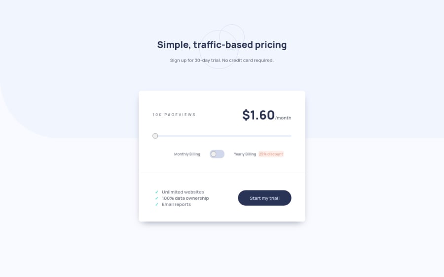 Frontend Mentor Pricing Component Using Css And Js Coding Challenge Solution
