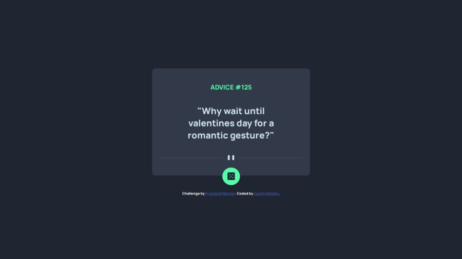 Frontend Mentor Advice Generator Website Html Css Js Api