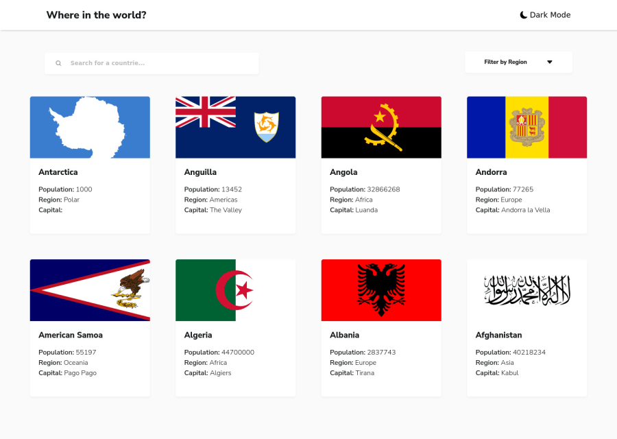 Frontend Mentor | REST-Countries-API coding challenge solution Frontend Mentor | REST-Countries-API coding challenge solution