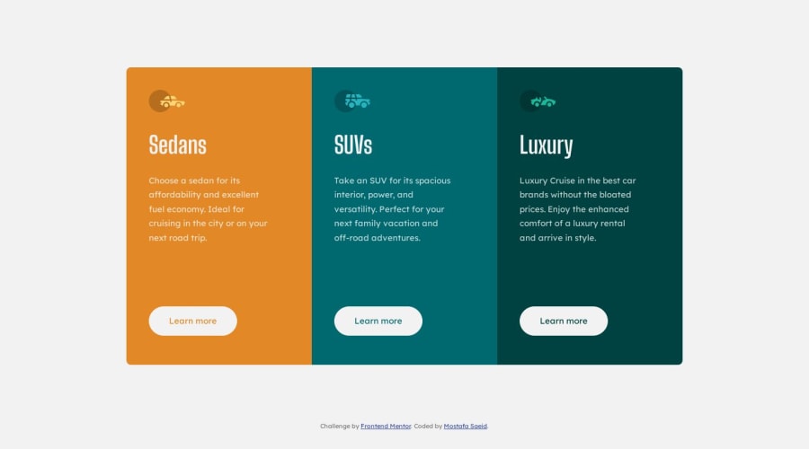 Frontend Mentor 3 Column Preview Card Component Main Coding Challenge Solution