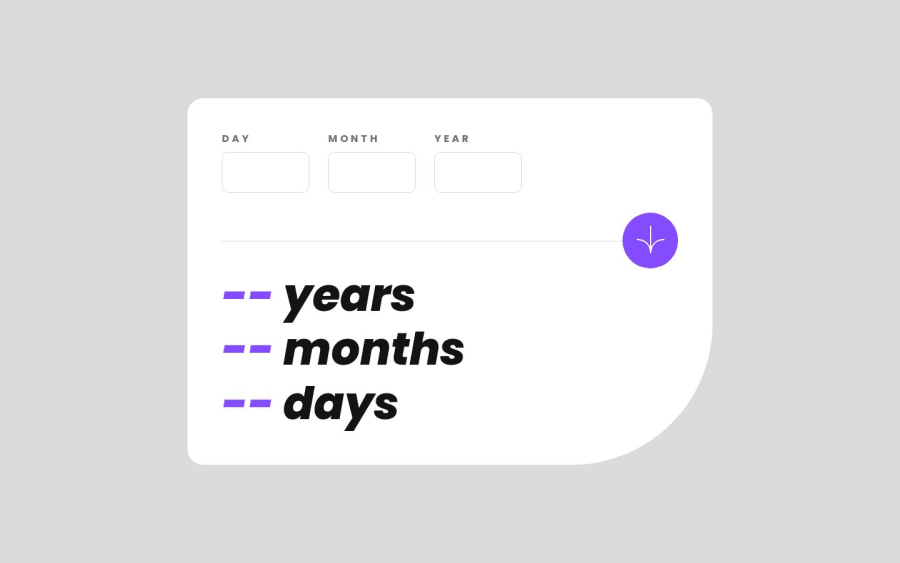 Frontend Mentor Age Calculator With Html Css And Javascript Coding Challenge Solution