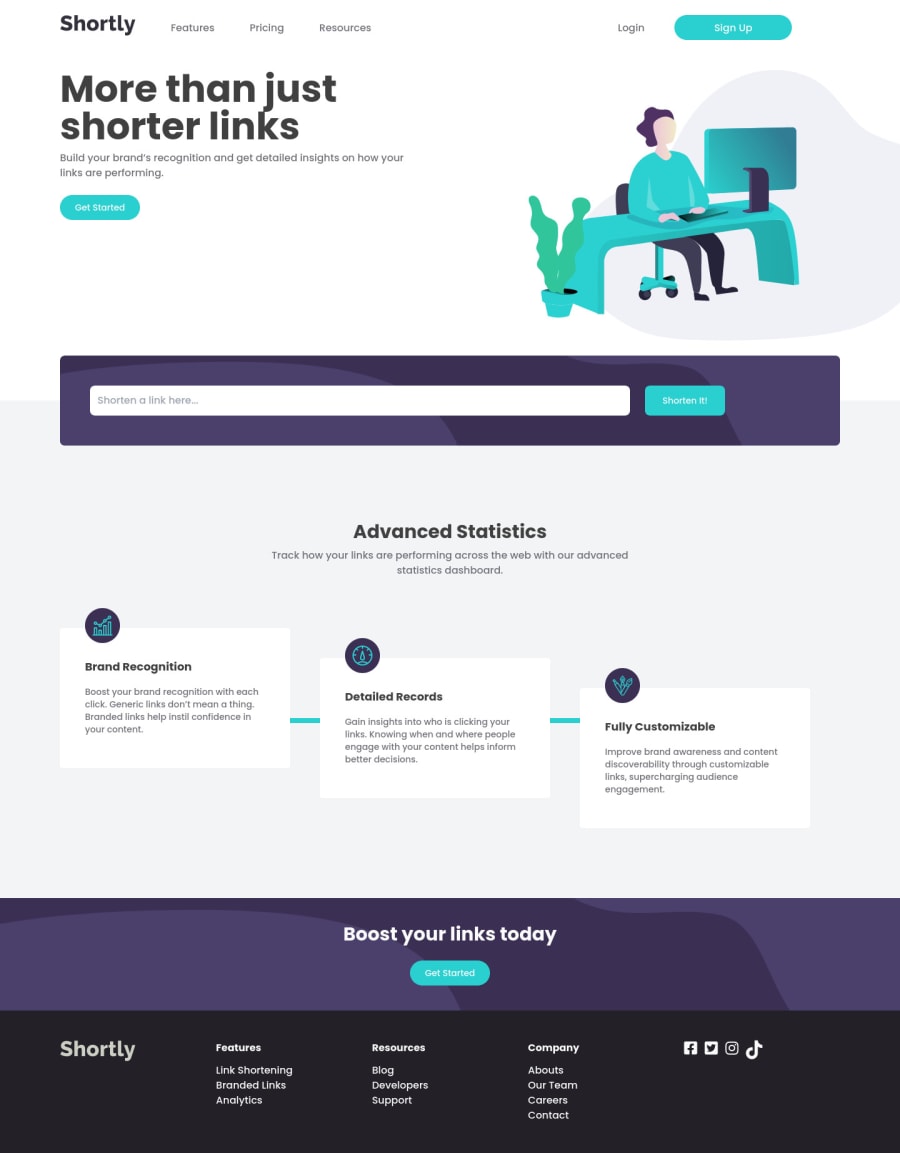 Frontend Mentor | Shortly URL shortener using TailwindCSS and jQuery ... Frontend Mentor | Shortly URL shortener using TailwindCSS and jQuery ...