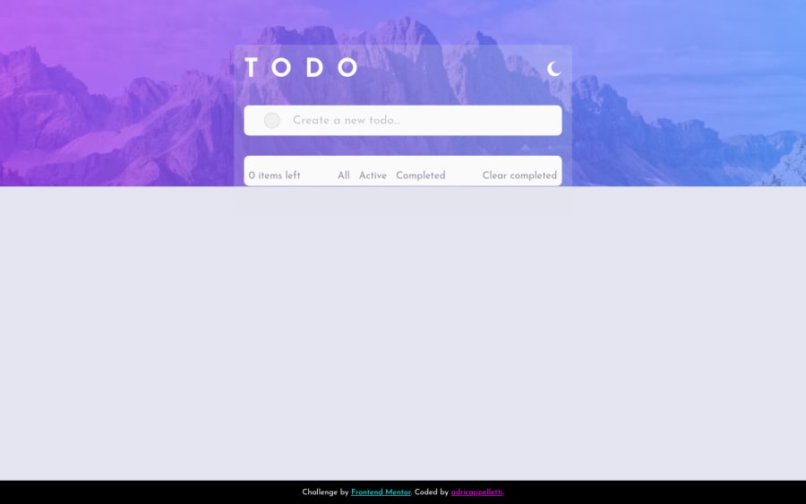 Frontend Mentor Todo App Using Flexbox And Localstorage Coding