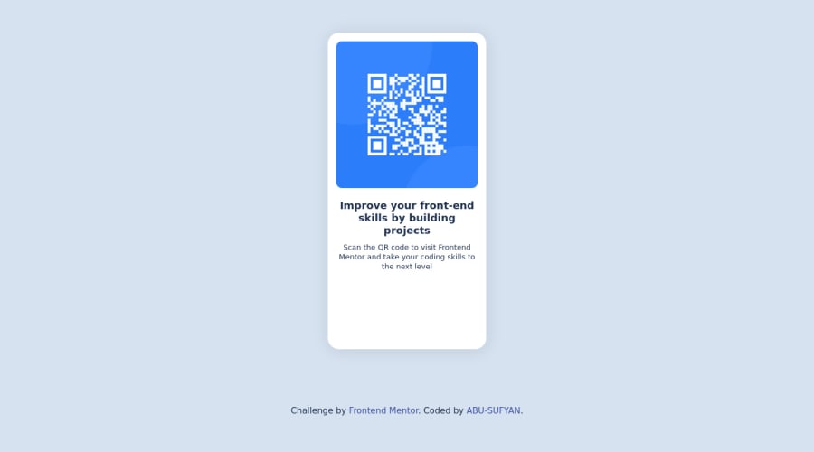 Frontend Mentor | QR-CODE-COMPONENT built with html and css coding challenge solution