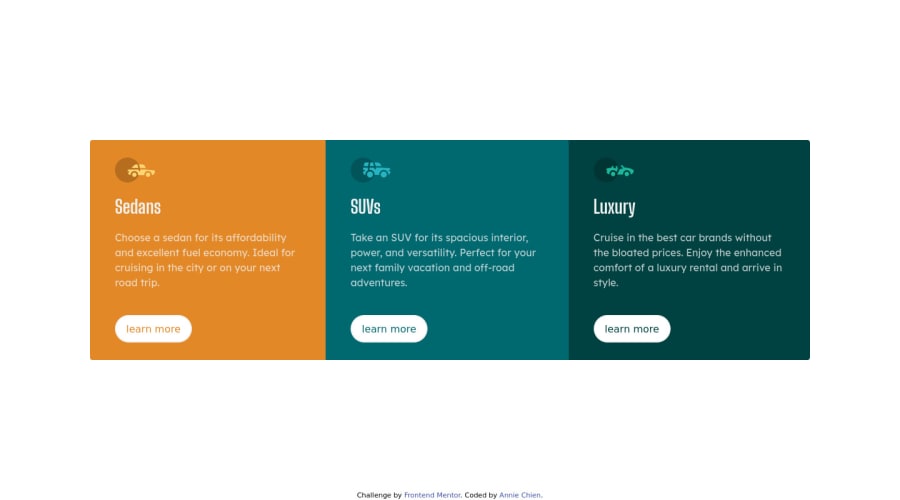 Frontend Mentor 3 Cols Preview Card Using Tailwind Css Coding Challenge Solution