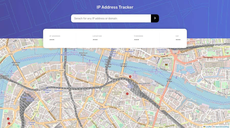 Frontend Mentor Responsive Ip Tracker Coding Challenge Solution