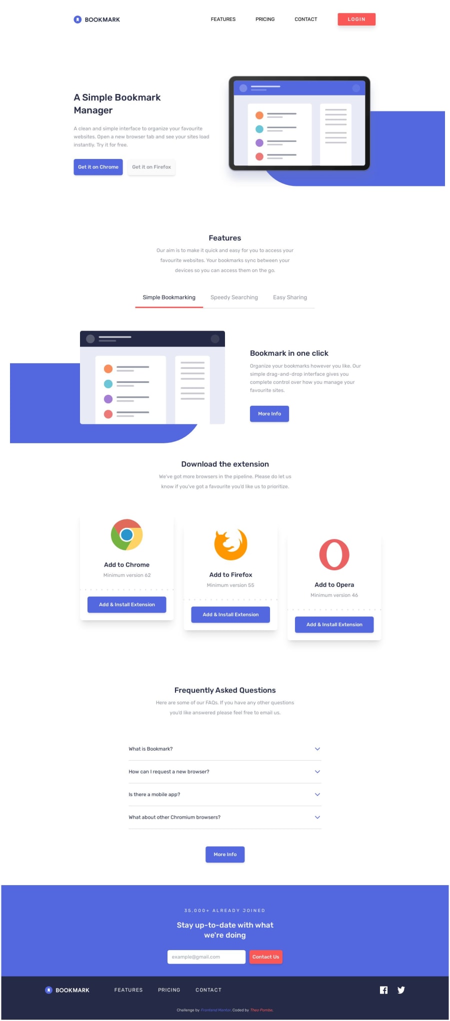 Frontend Mentor Mobile First Design Landing Page Using Tailwind