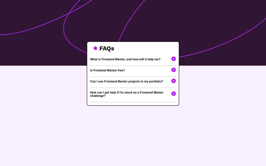 Frontend Mentor Faqs React Coding Challenge Solution
