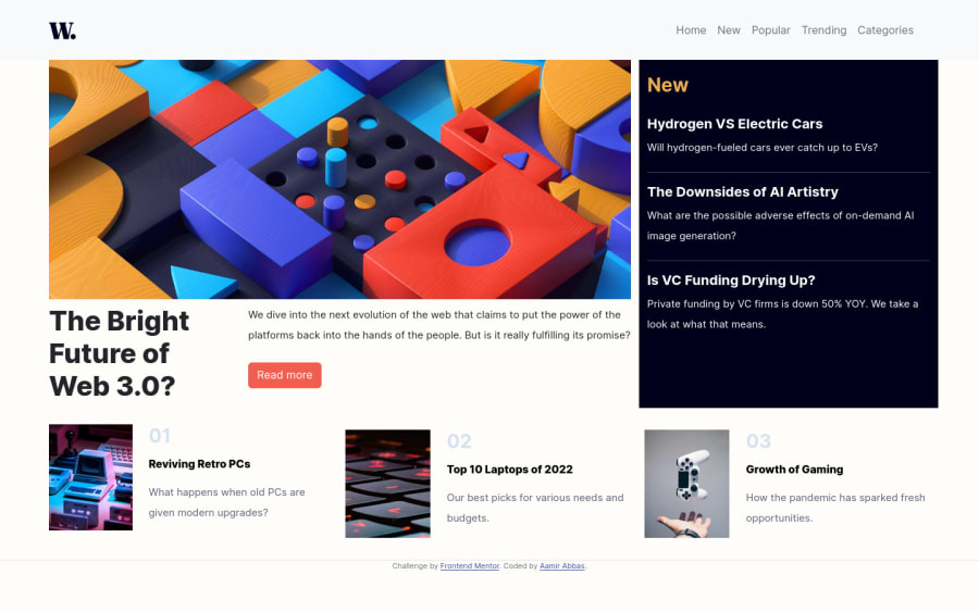 Frontend Mentor | Responsive News Homepage Solution coding challenge ... Frontend Mentor | Responsive News Homepage Solution coding challenge ...