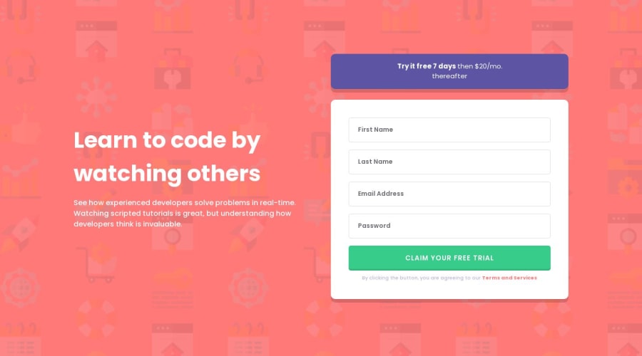 Frontend Mentor Intro Component With Sign Up Form Coding Challenge Solution