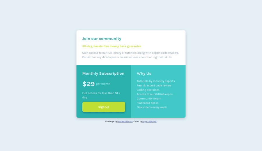 Frontend Mentor Html Page Using Css Flexbox For Mobile View And Grid For Desktop View Coding