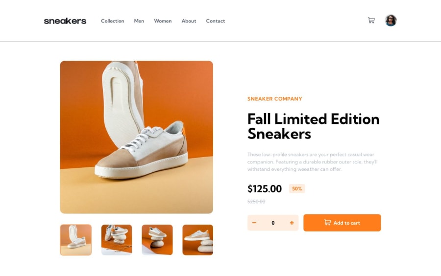 Frontend Mentor Responsive And Working E Commerce Page Using Html