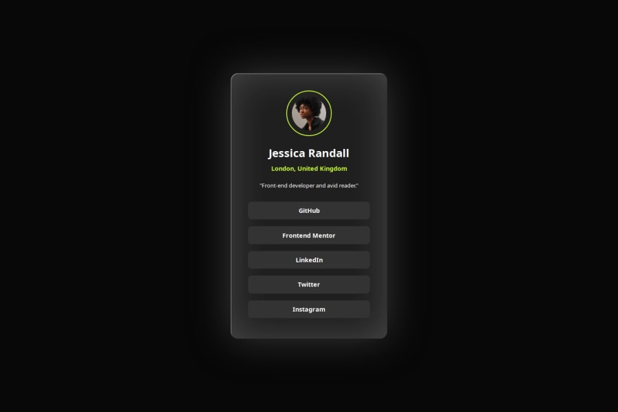 Frontend Mentor Soical Links Profile Using Html And Css 🚀 Coding Challenge Solution