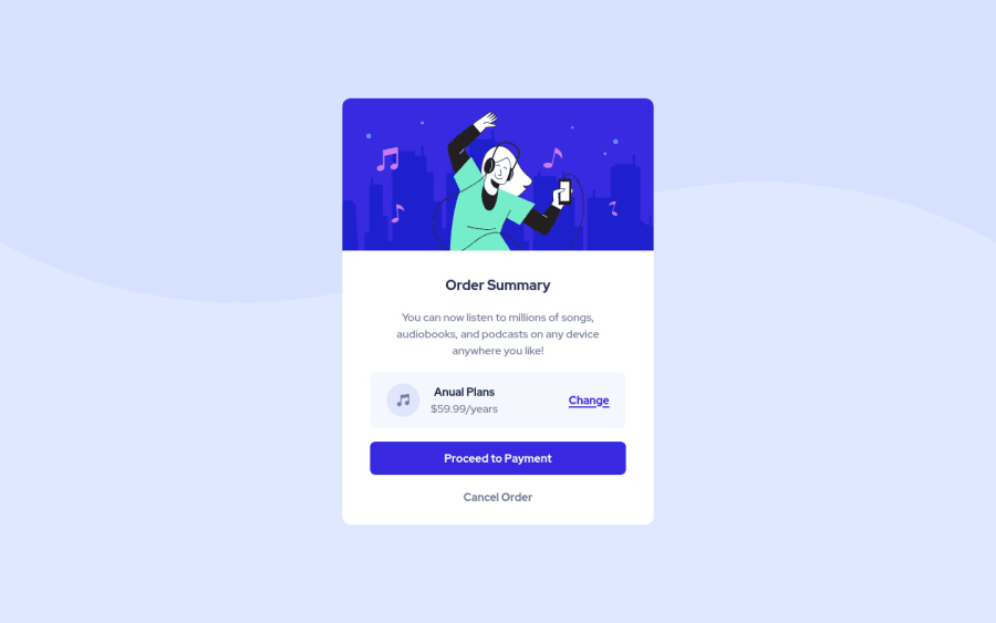 Frontend Mentor Responsive Order Summary Using Tailwindcss Coding Challenge Solution