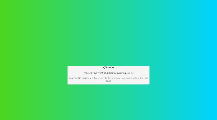 Frontend Mentor Qr Code Component By Html And Css Using Flexbox And Box Technique Coding