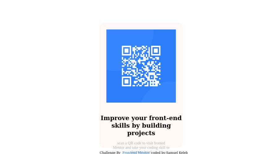 Frontend Mentor Qr Code Component Coding Challenge Solution