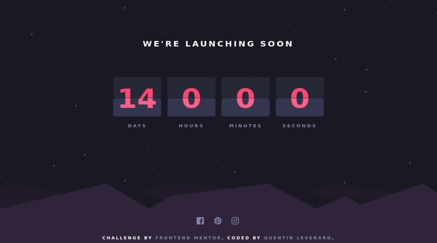 Frontend Mentor Launch Countdown Built With Vue And Sass Coding Challenge Solution