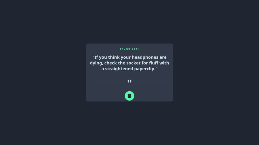 Frontend Mentor Advice Generator Using React With Typescript And